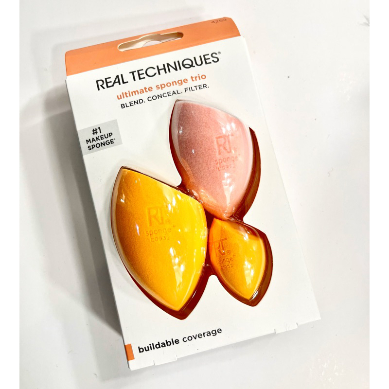 Real Techniques Ultimate Sponge Trio, 3 pack Sponges Makeup. | Shopee ...