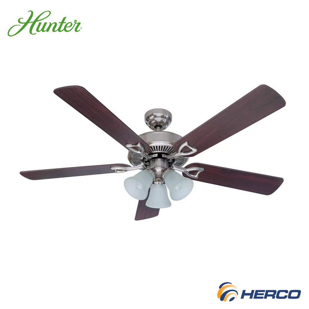 Hunter Revolution Classic Plus 52" Brushed Nickel Ceiling Fan 220v ...