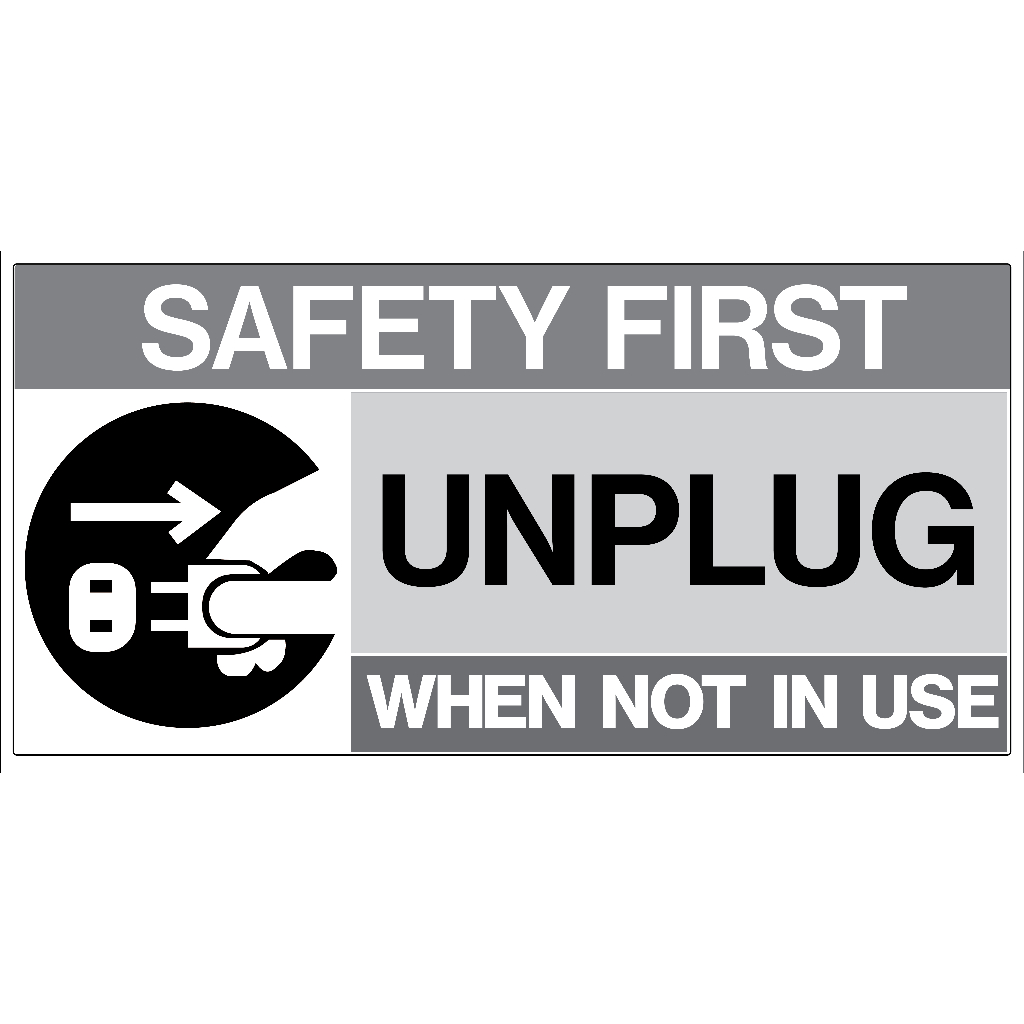 Unplug When Not in Use Safety Signs, Signage for Household, Offices and ...