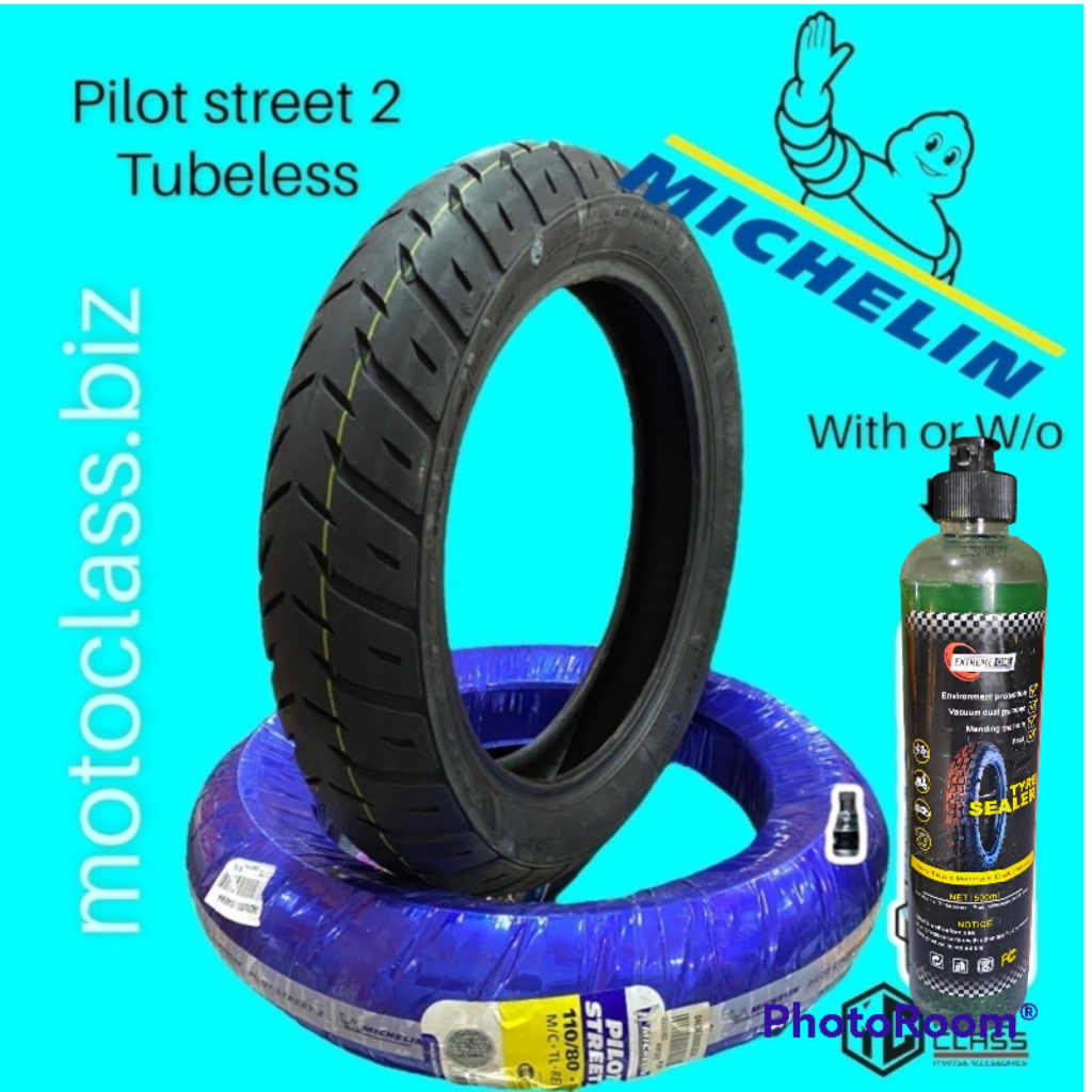 MICHELIN TIRE PILOT STREET 2 TUBELESS (23dot) WITH PITO SEALANT ...