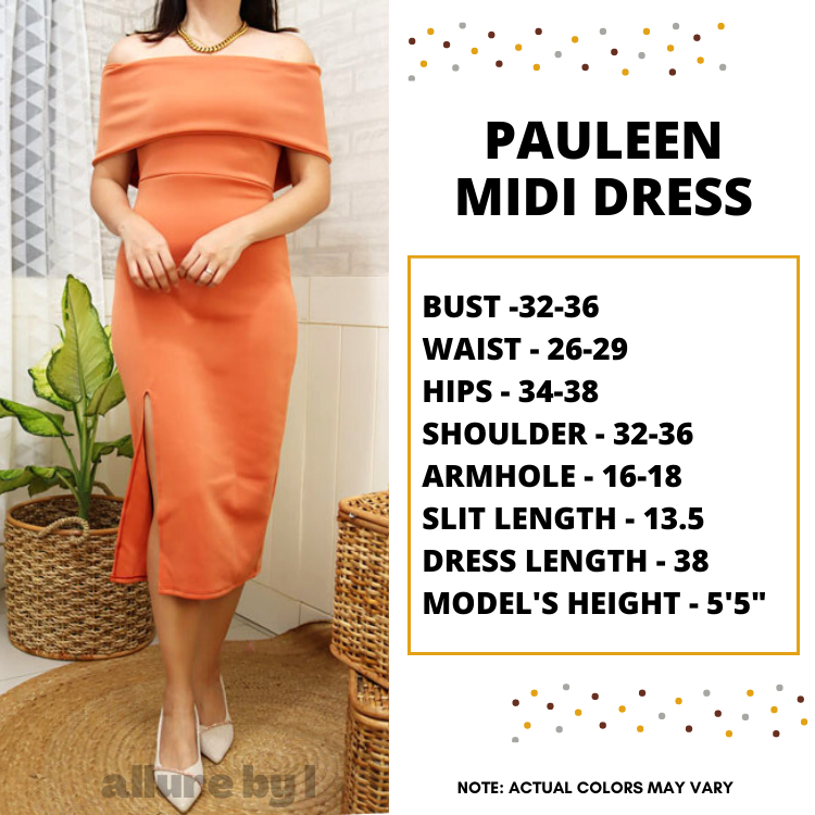 PAULEEN Off shoulder Midi Formal Dress Civil Wedding Dress Entourage ...