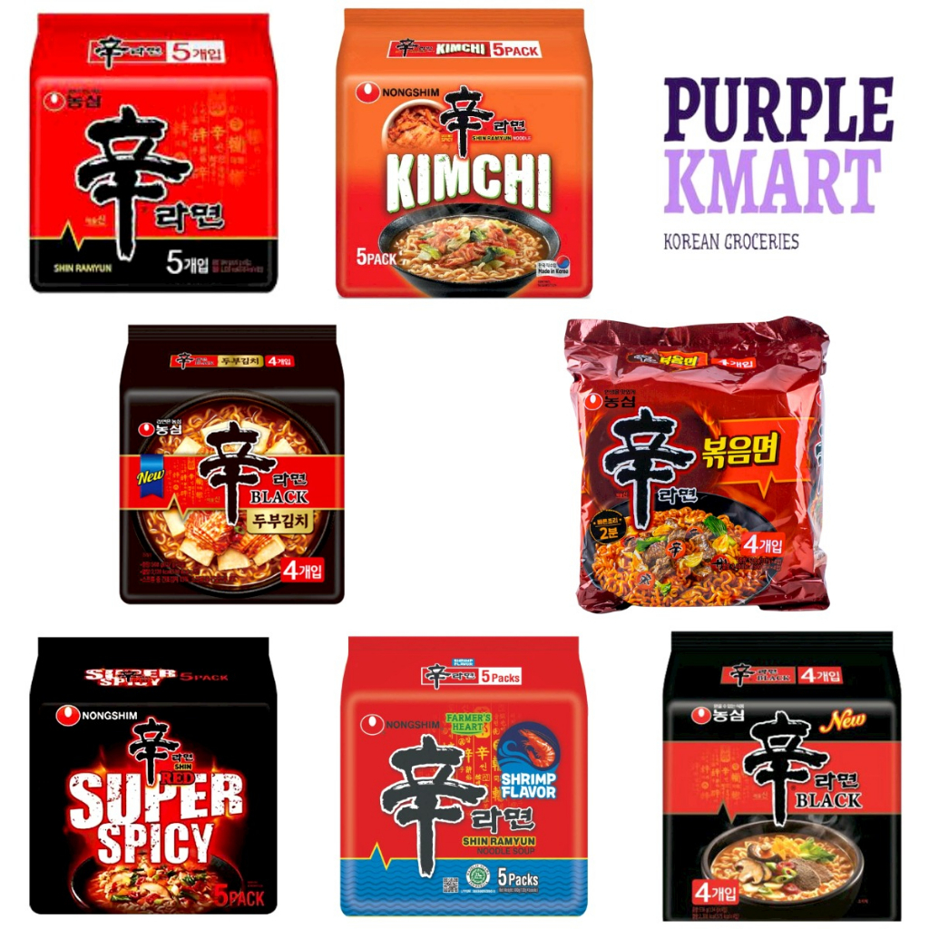 Nongshim Shin Ramen 1pack Shin Originalshin Blackshin Red Spicyshin Kimchishrimptofu