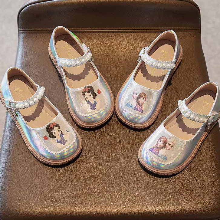 SOFA Girls Flat School Shoes Lofer Shoes SNOW WHITE FROZEN Character ...