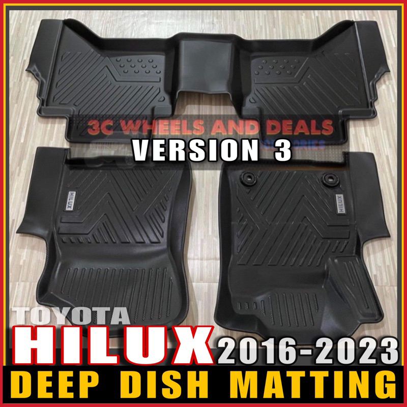 TOYOTA HILUX CONQUEST/REVO 2016-2023 DEEP DISH MATTING (VERSION 3 ...