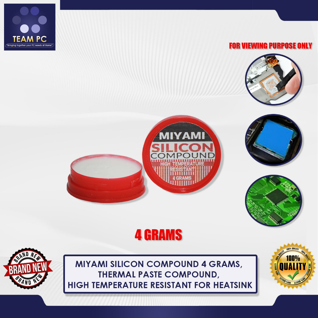MIYAMI SILICON COMPOUND 4 GRAMS, THERMAL PASTE COMPOUND, HIGH ...
