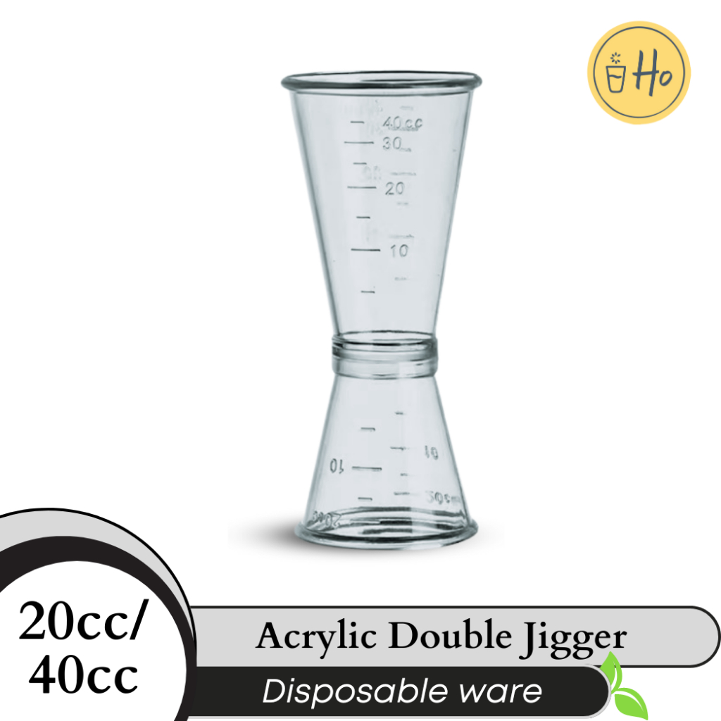 Acrylic & Stainless Jigger Double Sided (10cc/20cc) (20cc/40cc ...