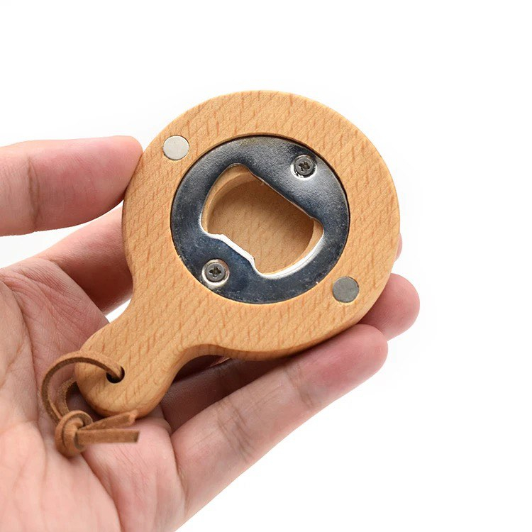 1pc Wooden Keychain Bottle Opener / Can Opener / Round Opener / Square ...