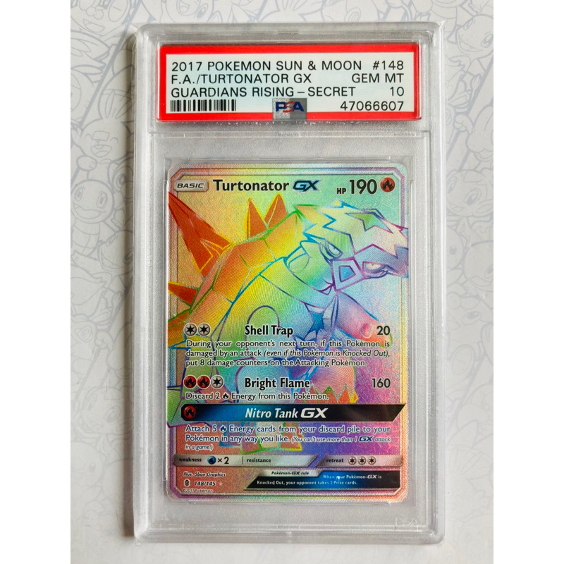 PSA 10 GEM MINT TURTONATOR GX SECRET RARE SALE! Original Pokemon TCG ...