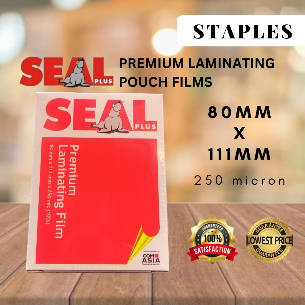 Seal Plus Premium Laminating Pouch Films, 80 x 111 mm, 250 microns ...
