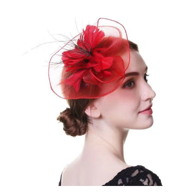 J_U Fashion Wool Hat British Royal Fascinator Occasion Wedding Junior ...