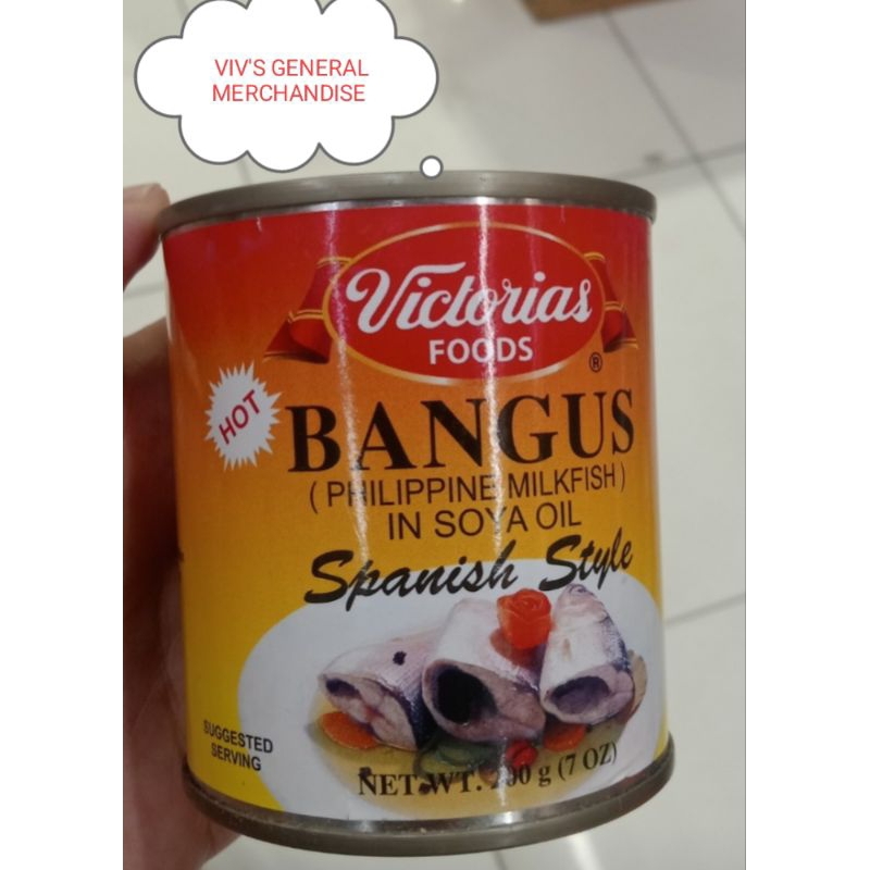 Victorias Foods Hot Bangus in Soya Oil Spanish Style ( 200g ) | Shopee ...