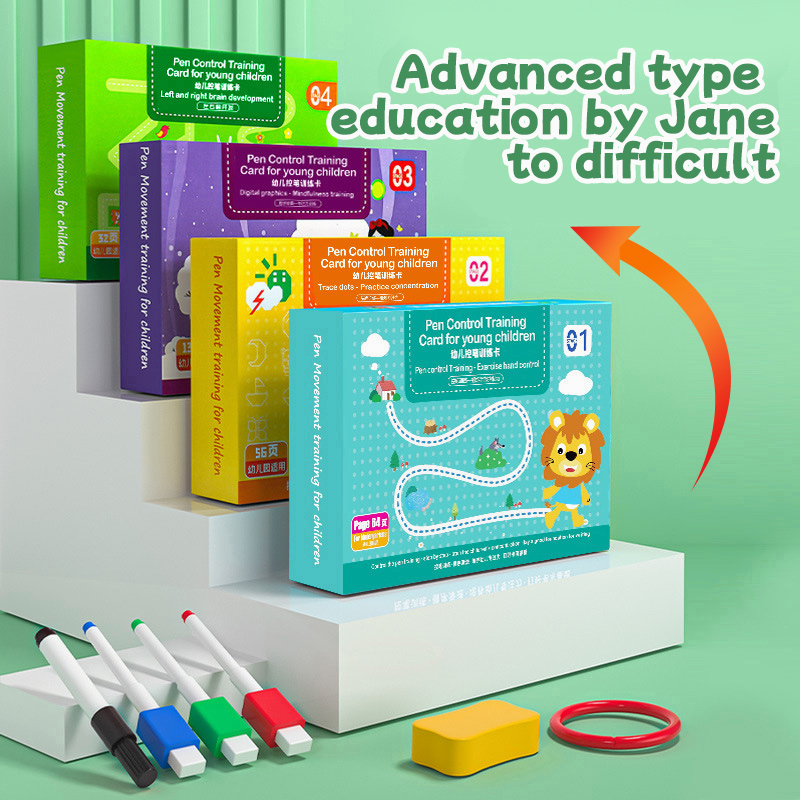 Four Stages Magic tracing workbook for kid Educational Toy Logical ...