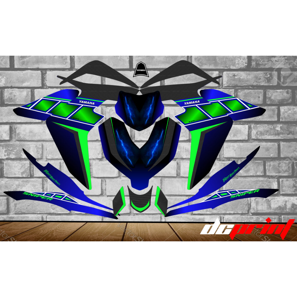 Sniper 155 Fulldecals laminated High quality Glossy Materials Sticker ...