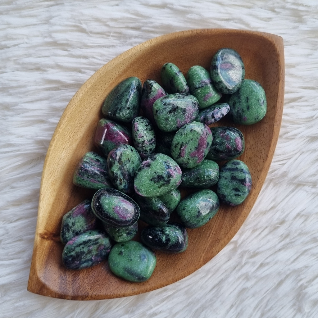 Ruby Zoisite Tumbled Stone - Ruby Zoisite healing Crystal - Anyolite ...
