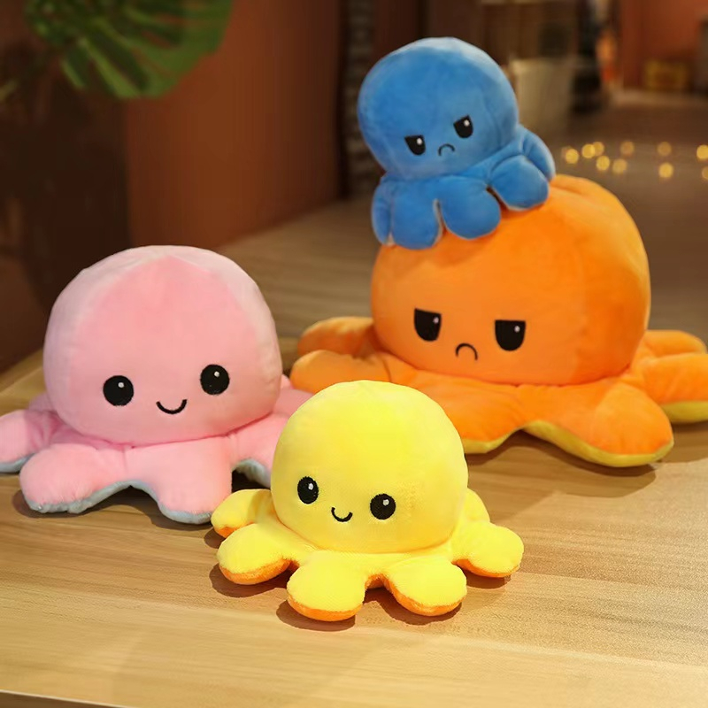 Hygee Reversible Flip Stuffed Octopus Plush Doll Soft Simulation Plush ...