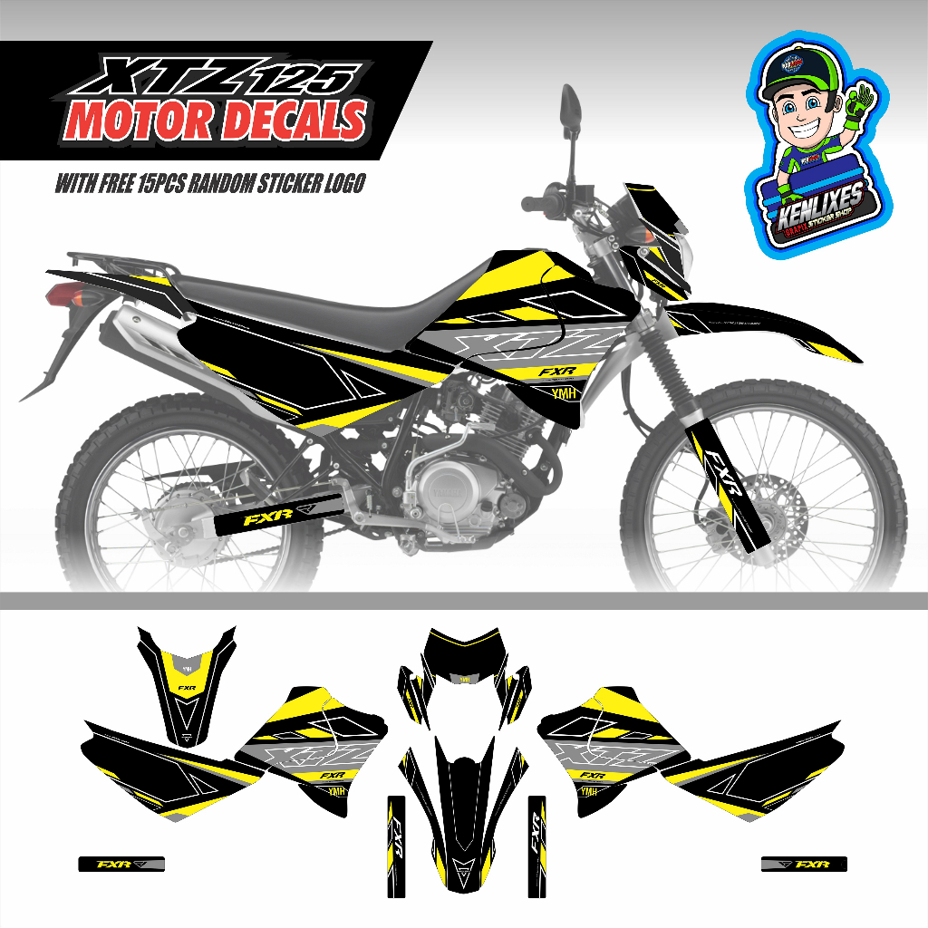YAMAHA XTZ 125 Full Decals Sticker Body (DIRK BIKE EDITION) | Shopee ...