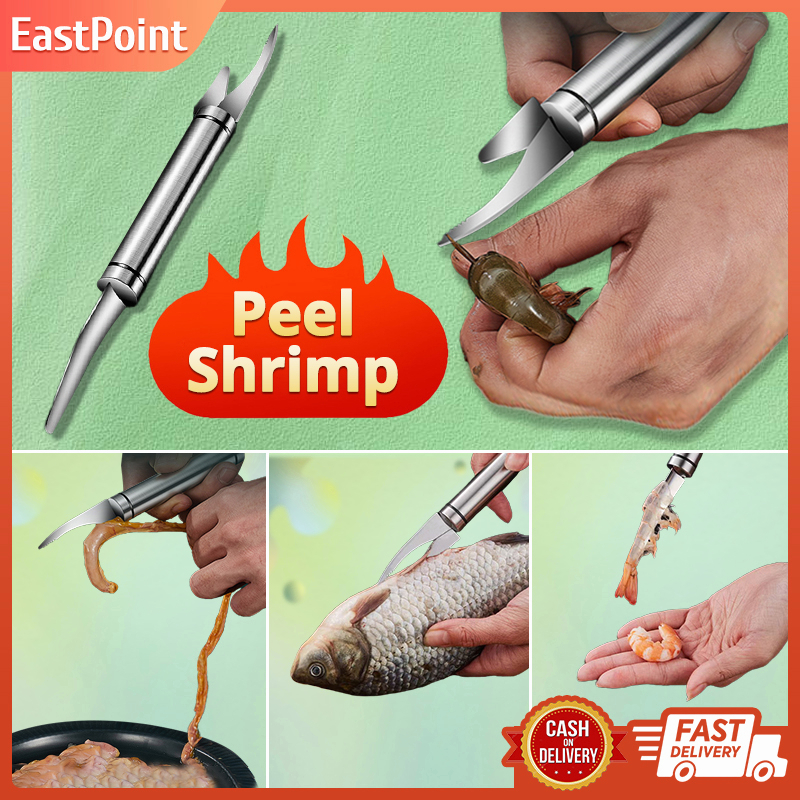 Shrimp Peeler Stainless Steel Shrimp Deveiner Kitchen Tool Prawn Shell ...