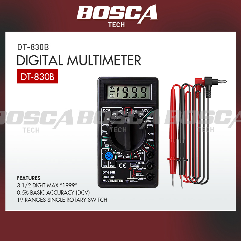 DT-830B Digital Voltmeter Ohmmeter Ammeter Multimeter Handheld Tester ...