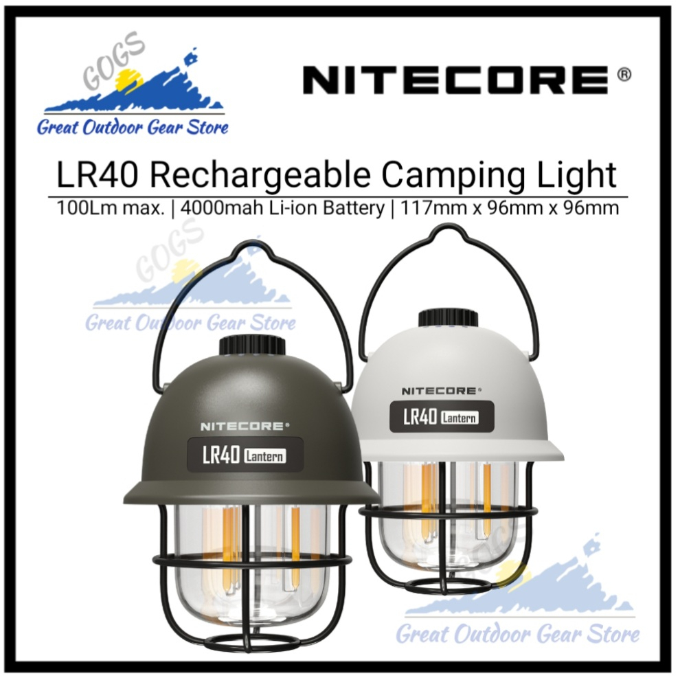NITECORE LR40 Camping Lantern Light Lamp Rechargeable Battery Outdoor ...