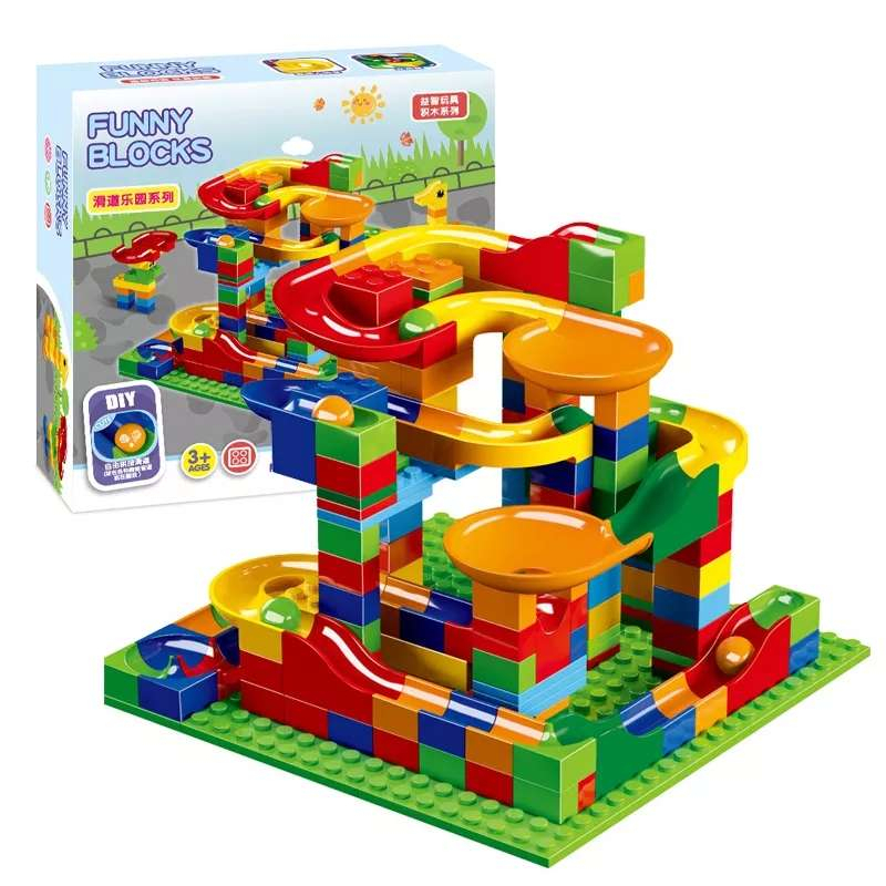 168 Pcs Small Size Marble Race Run Blocks Maze Ball Track Building ...