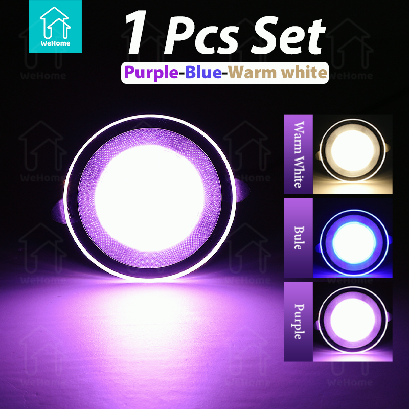 WeHome LED Pin light for Ceiling Tri color 7 Watts Downlight Ultra-Thin ...