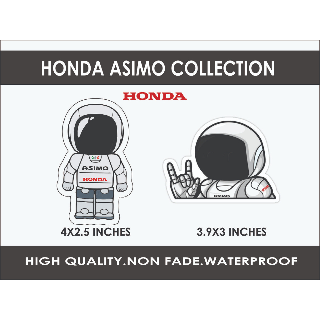 ASIMO HONDA STICKER WITH ONE FREE HONDA OK STICKER | Shopee Philippines
