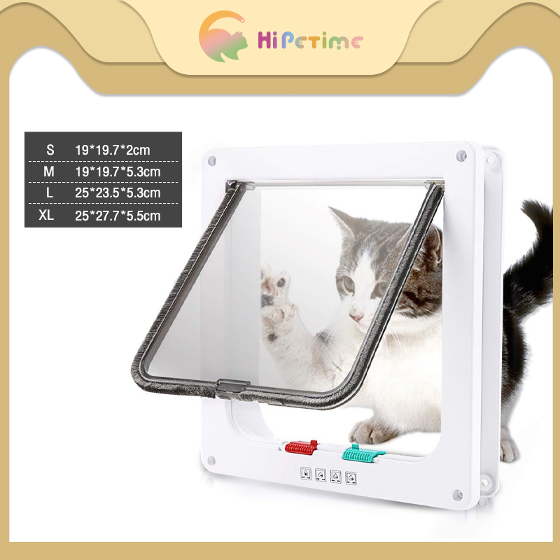 Small Pet Door Security Lock Dog Cat Flap Door Controllable Switch ...