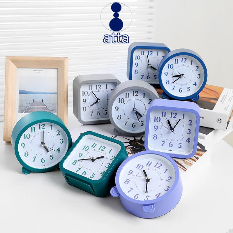 atta Modern Analog Plastic Alarm Clock Loud for Heavy Sleepers Night ...