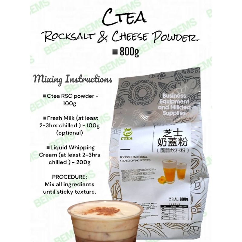 CTEA RSC Rock salt and Cheese cream toppings add ons walling for milktea | Shopee Philippines