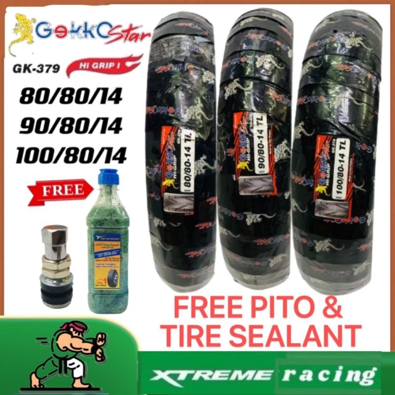 VEE RUBBER GEKKO GK-379 HI-GRIP I FREE TIRE SEALANT PITO FOR MIO/CLICK ...