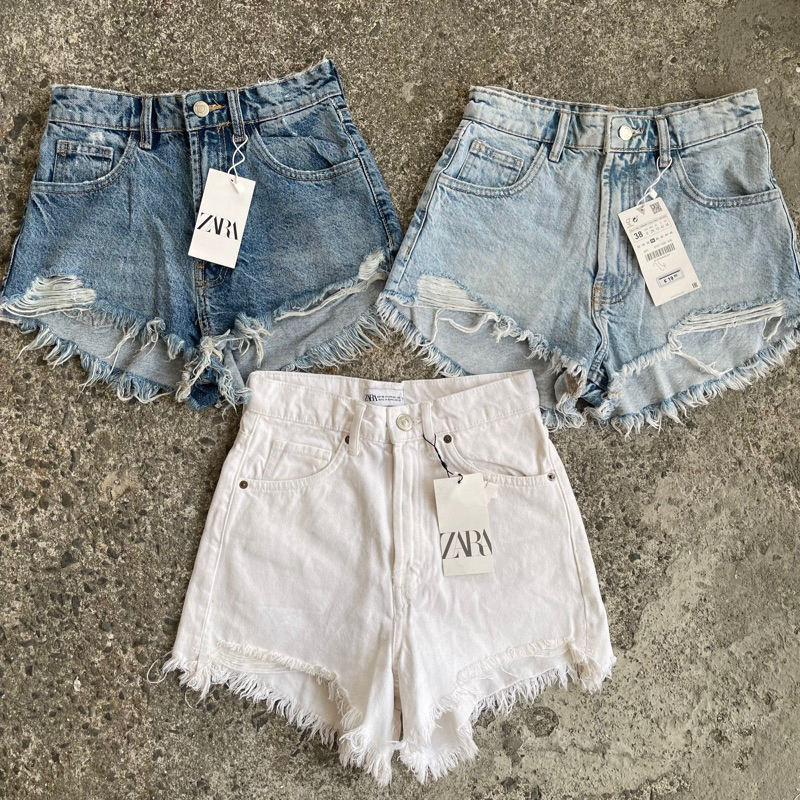 Zara Denim Summer Highwaist Shorts (Nonstretch) | Shopee Philippines