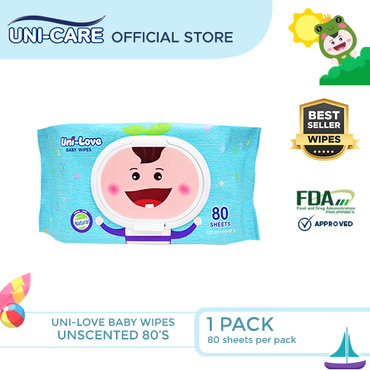 UniLove Unscented Baby Wipes 80's Pack of 1 | Shopee Philippines