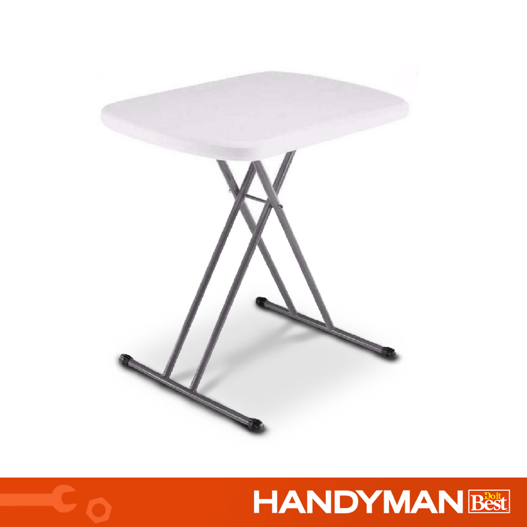 Lifetime Adjustable Height Personal Folding Table 18''X26” White (8354 ...