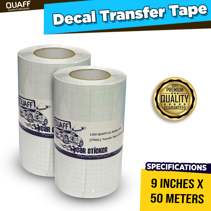 QUAFF Transfer Tape for Car Sticker or Decal Application 9inches x 50 ...
