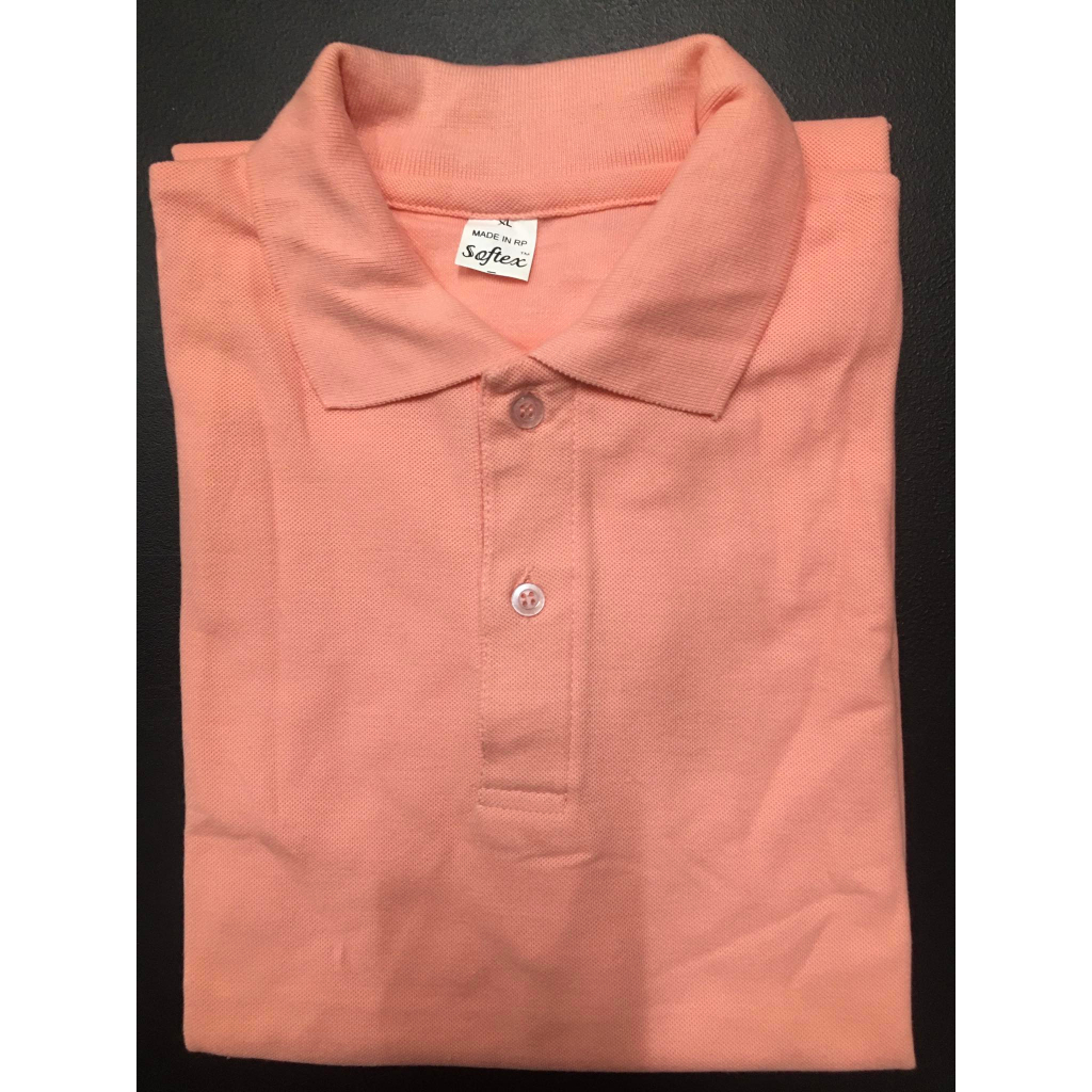 SOFTEX PEACH | Plain HONEYCOMB POLOSHIRT | Shopee Philippines