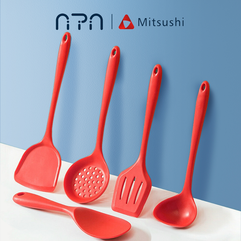 Nipin by Mitsushi Silicone Kitchen Utensils 5pcs Kitchenware Kitchen ...