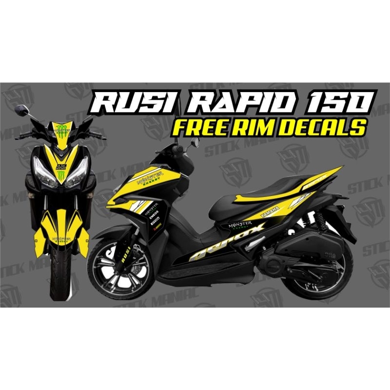 Rusi Rapid 150 full body decals, Laminated | Shopee Philippines