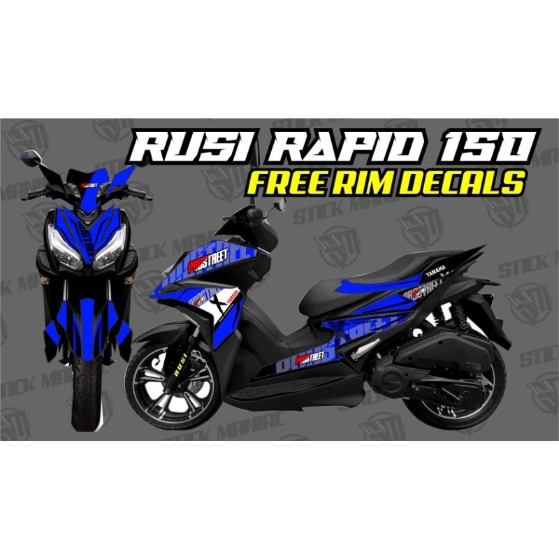 Rusi Rapid 150 full body decals, Laminated | Shopee Philippines