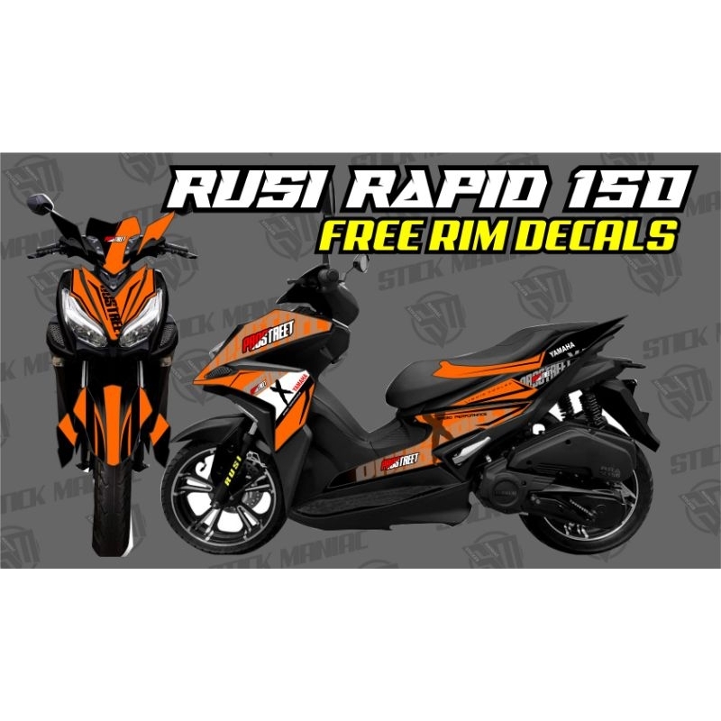 Rusi Rapid 150 full body decals, Laminated | Shopee Philippines