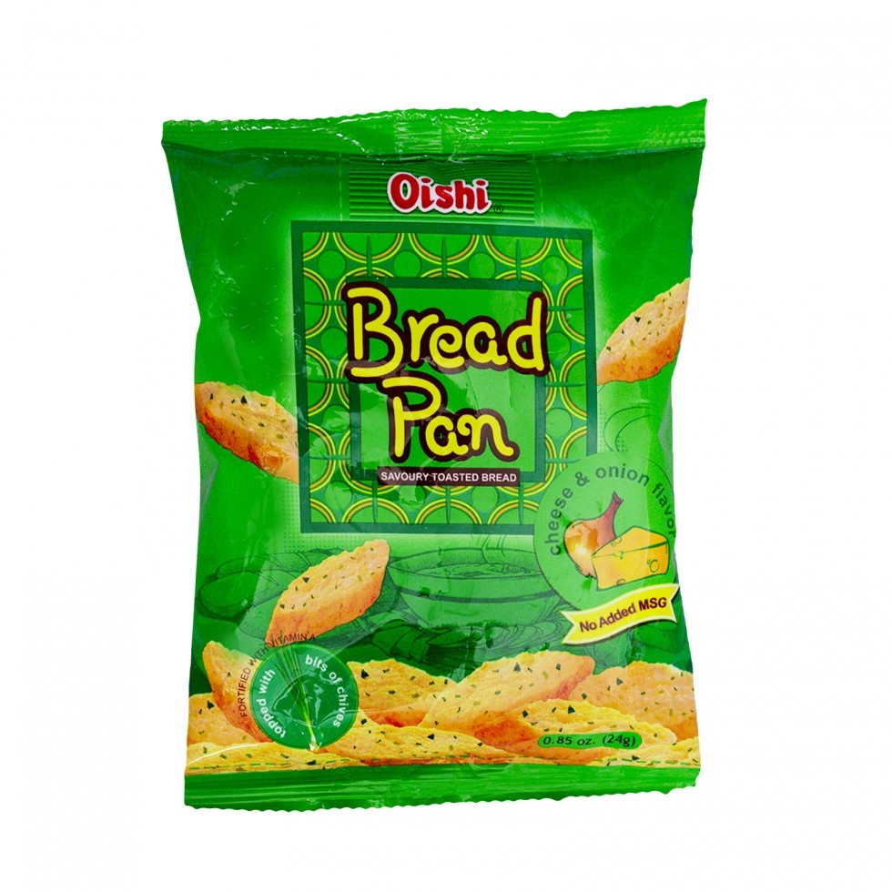 Oishi Bread Pan Savoury Toasted Bread Cheese & Oinion Flavor 24g ...