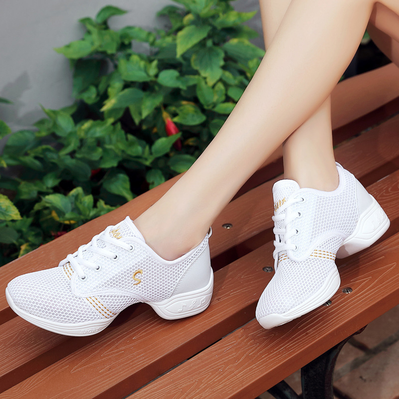 Korean Sneaker Dance Mesh Shoes For Women Sports Running Shuffle Shoes ...