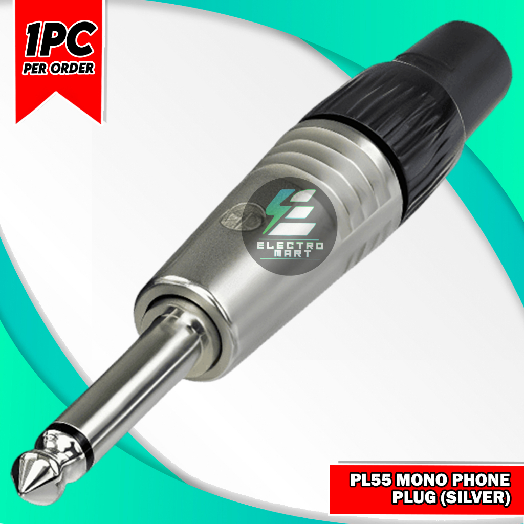 NEUTRIK PL 55 Mono Phone Plug Silver | Shopee Philippines