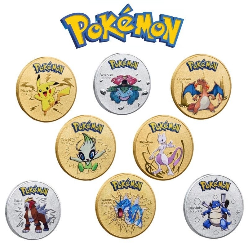 Charming Pokemon Commemorative Coin Kawaii Pikachu Patterns | Shopee ...