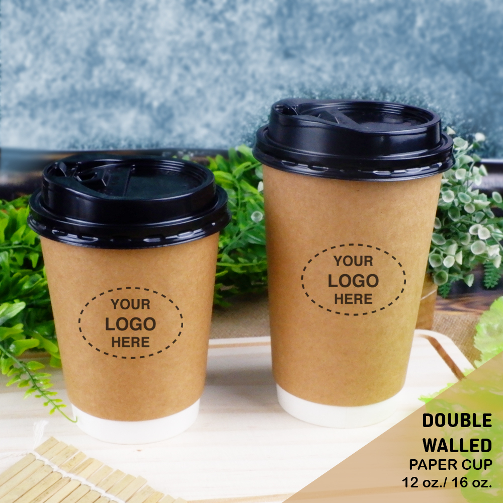 Double Wall Coffee Cup Plain (25pcs) | Shopee Philippines