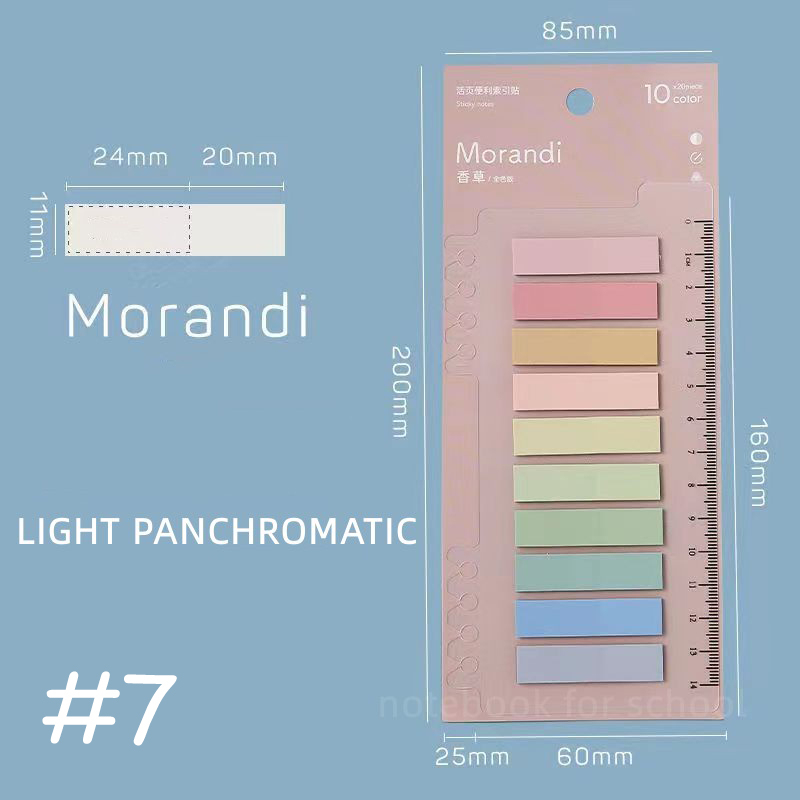 VK Morandi Sticky Note Writable Tab 200Pcs Index Bookmark Markers Read ...