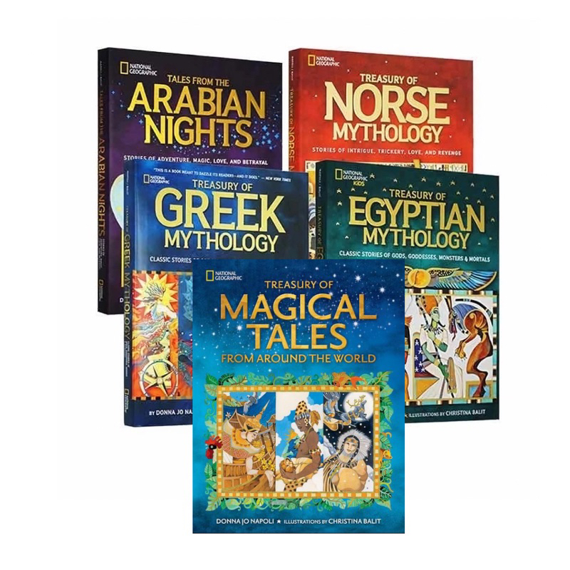 national geographic 5books perset Greek Mythology / Norse / arabian ...