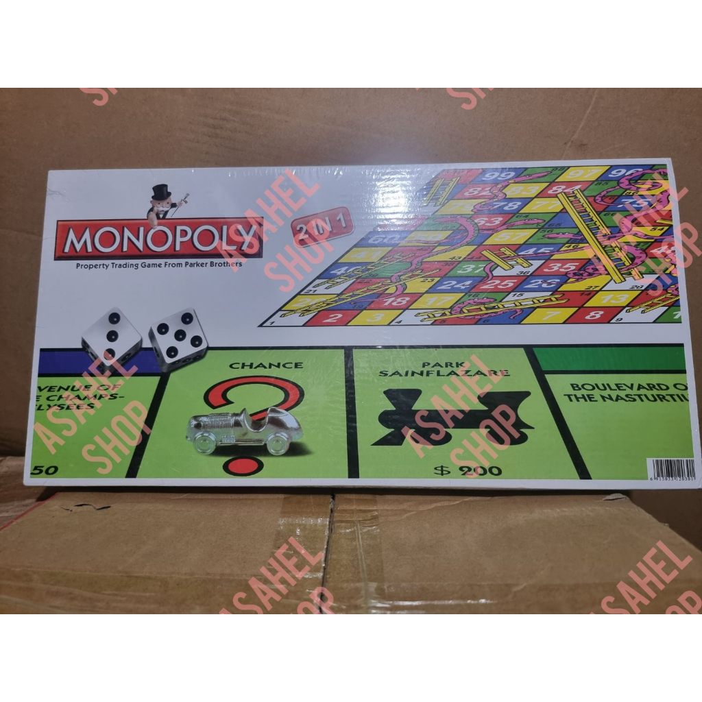 2 in 1 Monopoly/Snake and Ladders Scrabble boardgames | Shopee Philippines
