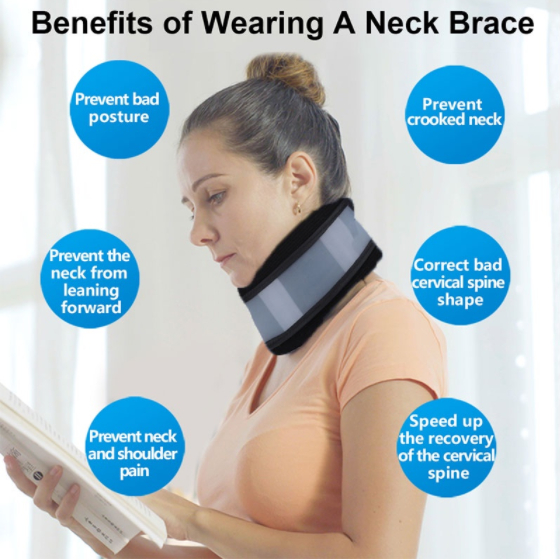 Adjustable Foam Neck Braces Dislocation Fix Cervical Pain Relief Posture Corrector Neck Supports ...