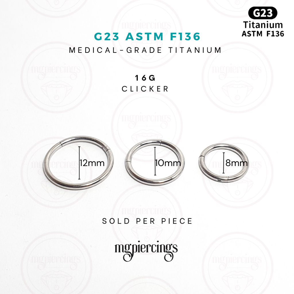 Medical-Grade Titanium G23 ASTM F136 Basic Clicker Hoop Conch Lobe ...