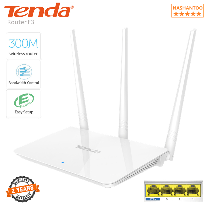 Tenda F3 300Mbps Wireless Router Easy Setup WiFi Router Home WiFI for Work From Home Wireless ...
